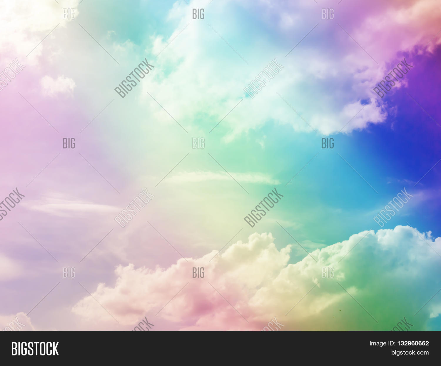 Colorful Cloud Sky Abstract Background, Beautiful Color Cloud Sky ...