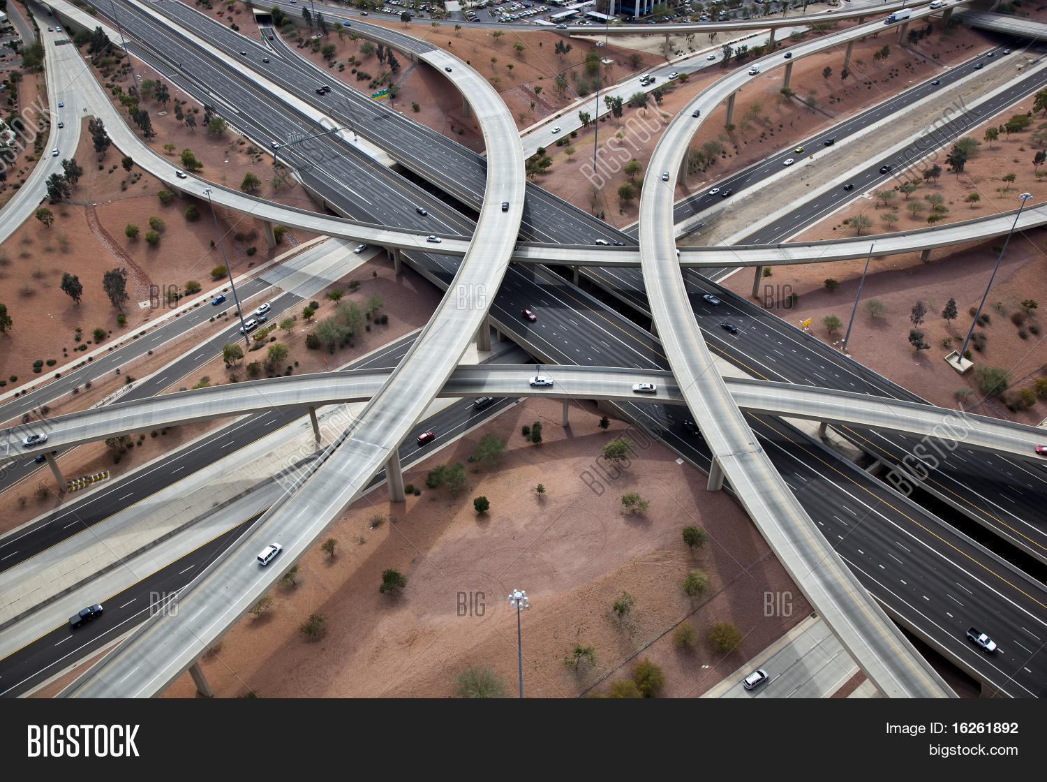 Aerial Freeway Stack Phoenix, Image & Photo | Bigstock