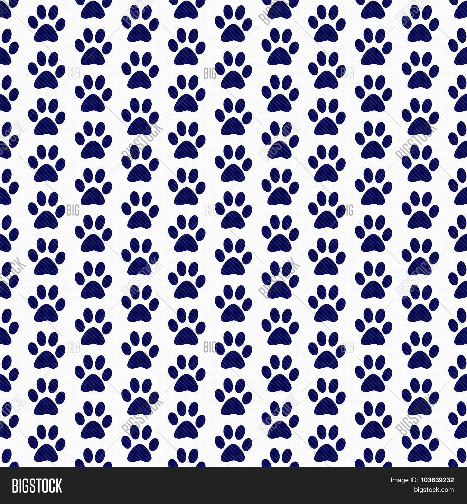Navy Blue And White Dog Paw Prints Tile Pattern Repeat Background Stock ...