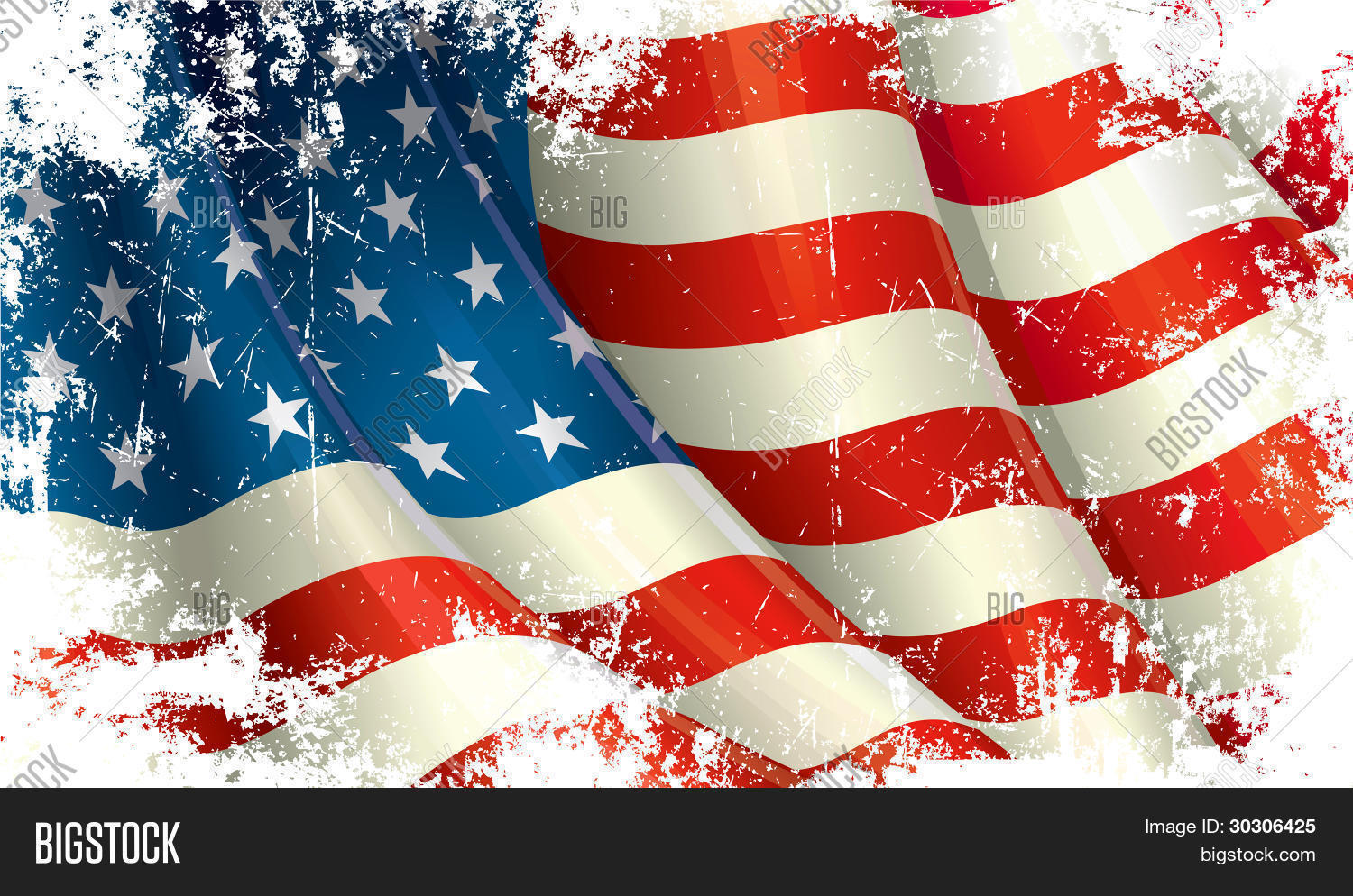American Flag Grunge Vector & Photo | Bigstock
