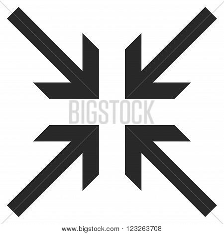 Collide Arrows vector icon. Collide Arrows icon symbol. Collide Arrows ...