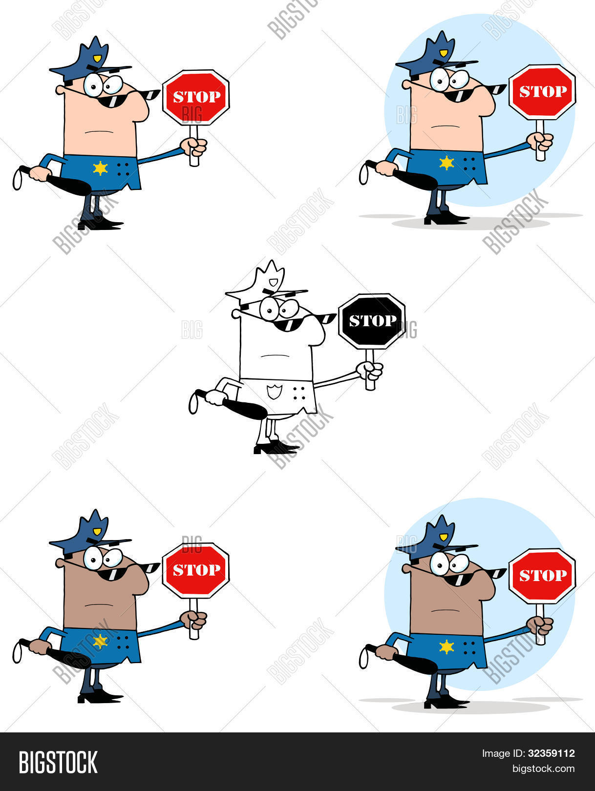Police Officer Holding A Stop Sign Stock Photo & Stock Images | Bigstock