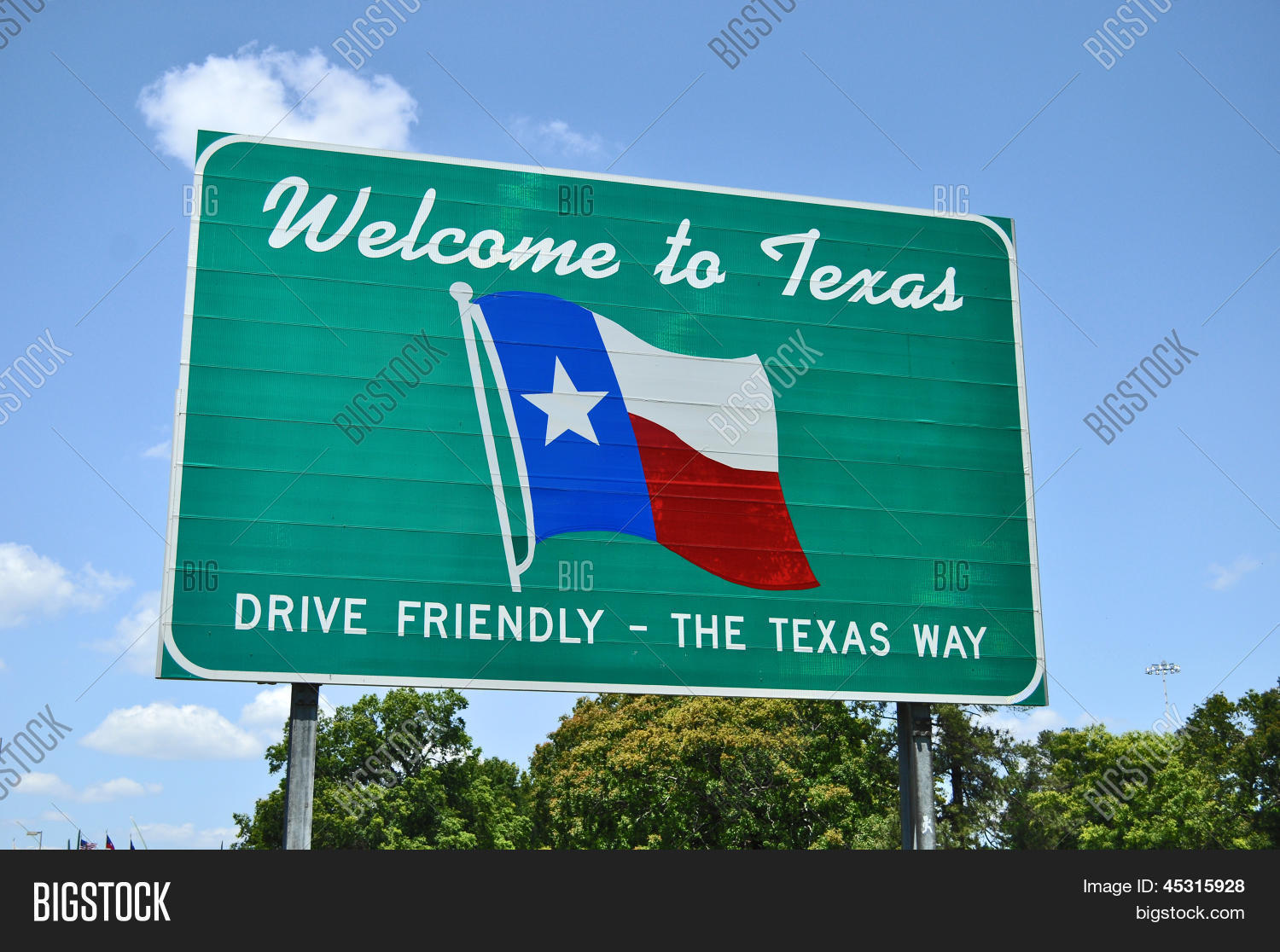 Welcome To Texas Road Sign Stock Photo & Stock Images | Bigstock