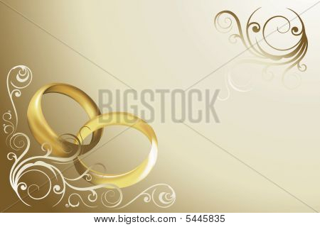 Wedding Rings Card Vector & Photo | Bigstock