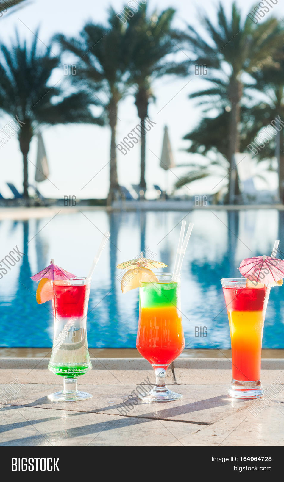 Colored Cocktails On Background Image & Photo | Bigstock