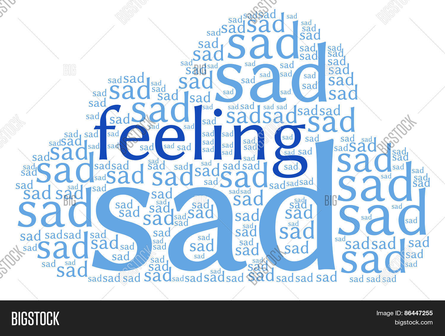 Feeling Sad Word Cloud Image & Photo | Bigstock