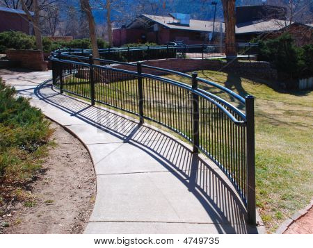 Curved Railing On Walkway Image & Photo | Bigstock