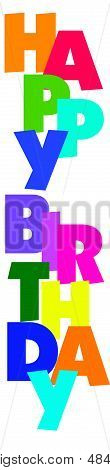 Happy Birthday Vertical Letters Vector & Photo | Bigstock