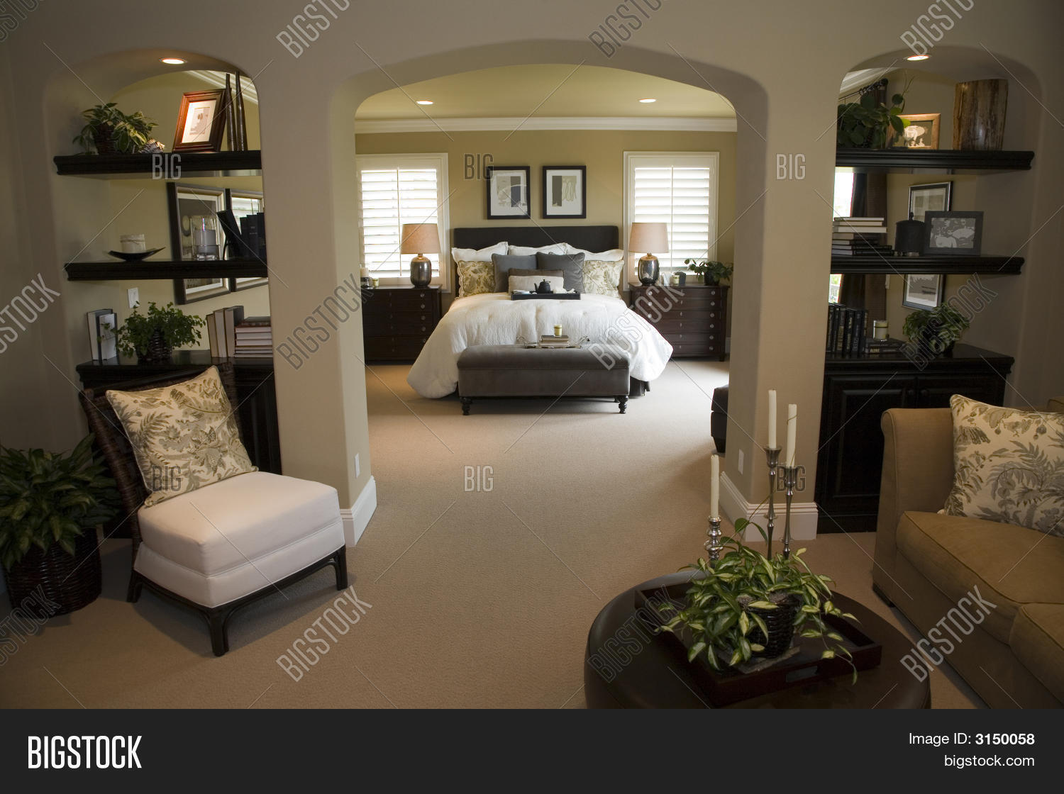 Spacious Luxury Bedroom. Stock Photo & Stock Images | Bigstock