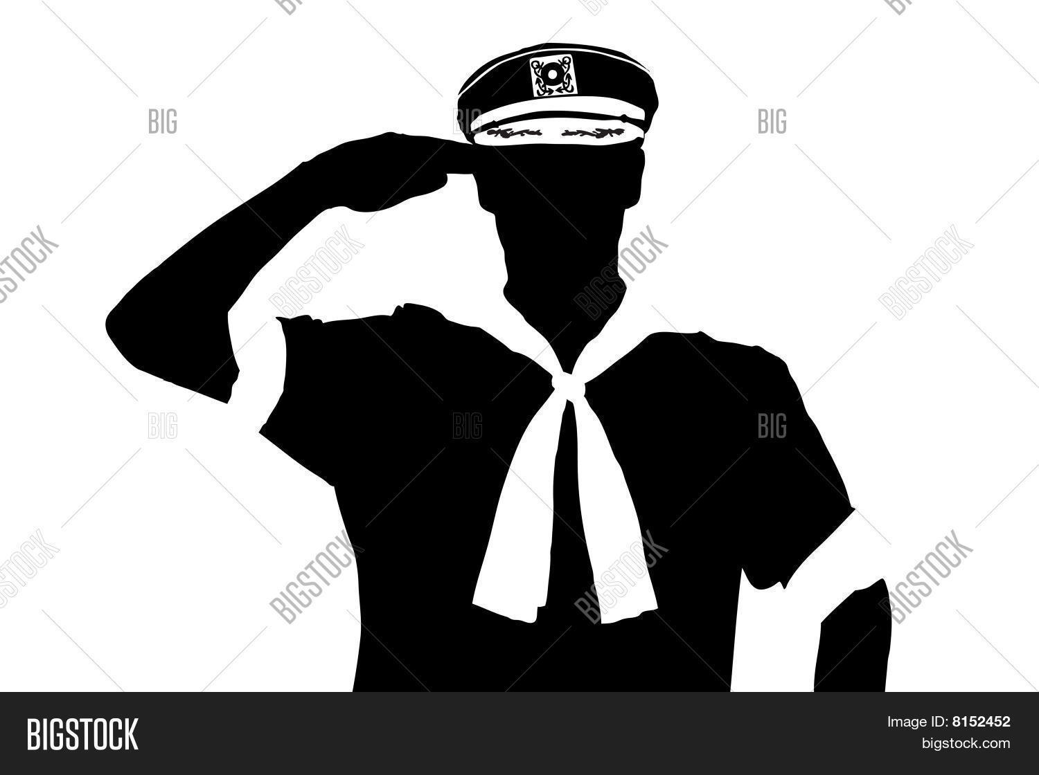 A silhouette of a sailor saluting Stock Photo & Stock Images | Bigstock