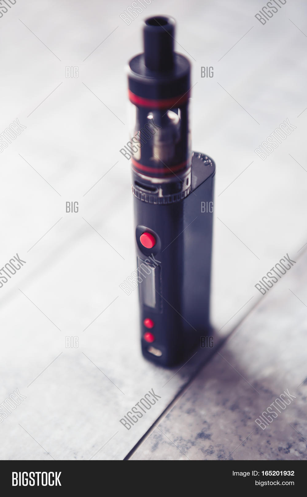 Electric E-cig Vaping Smoking Device On Table Stock Photo & Stock ...