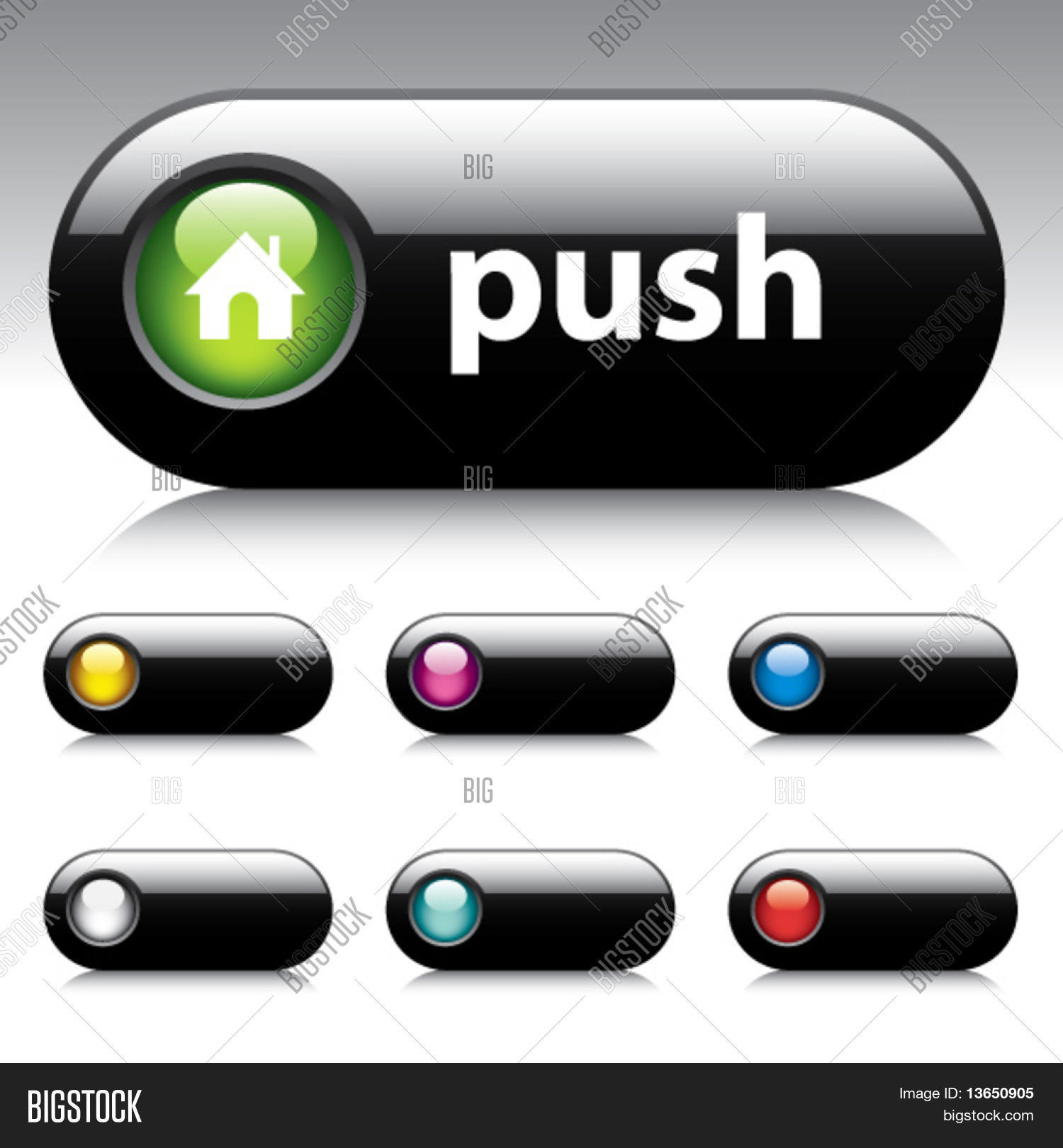 Vectores y fotos en stock de Botones para diseño web. Vector. | Bigstock