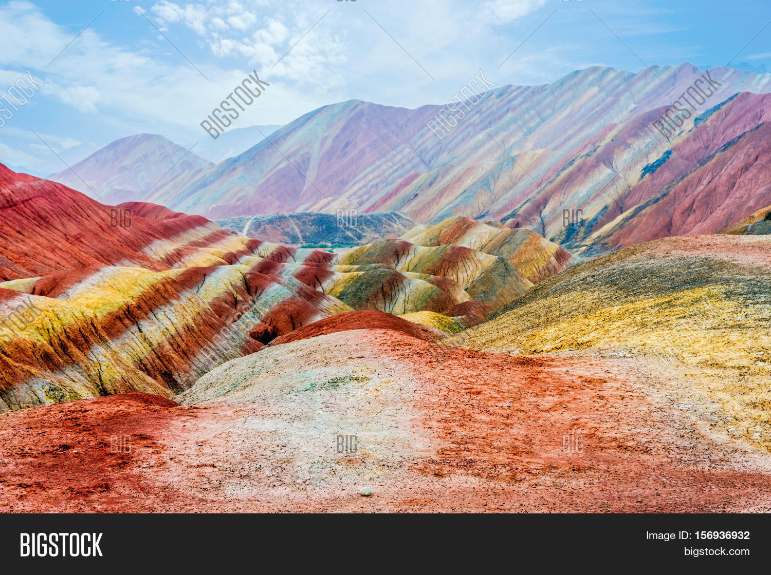 Rainbow Mountains, Zhangye Danxia Geopark, China Stock Photo & Stock ...