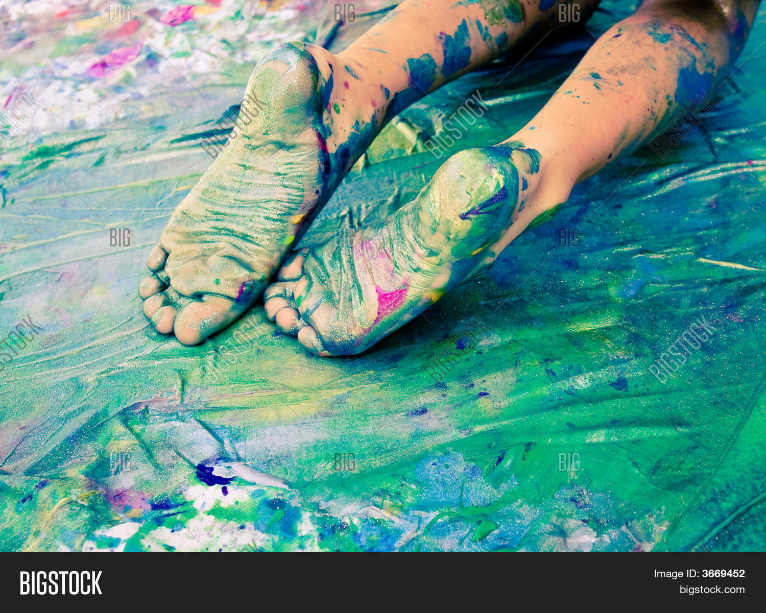 Messy Paint Covered Feet Image & Photo | Bigstock