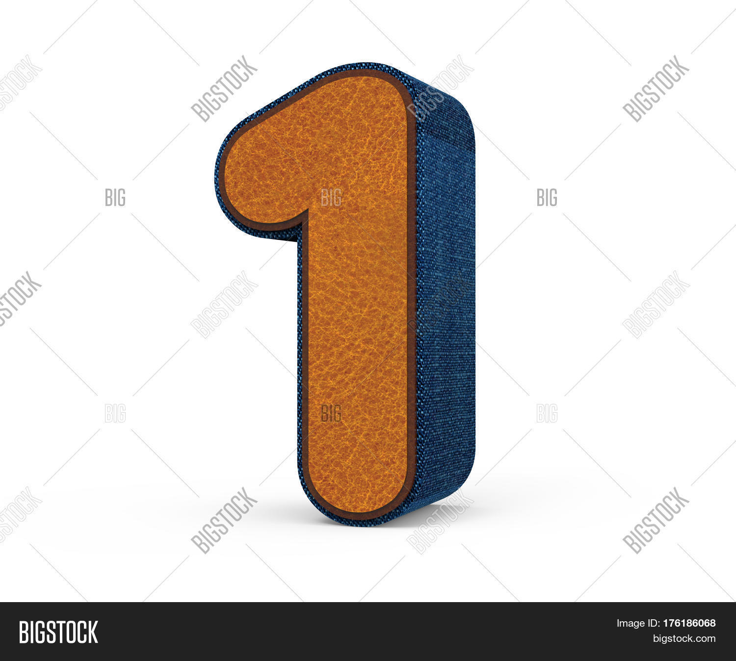 Right Tilt Brown Number 1 Image & Photo | Bigstock