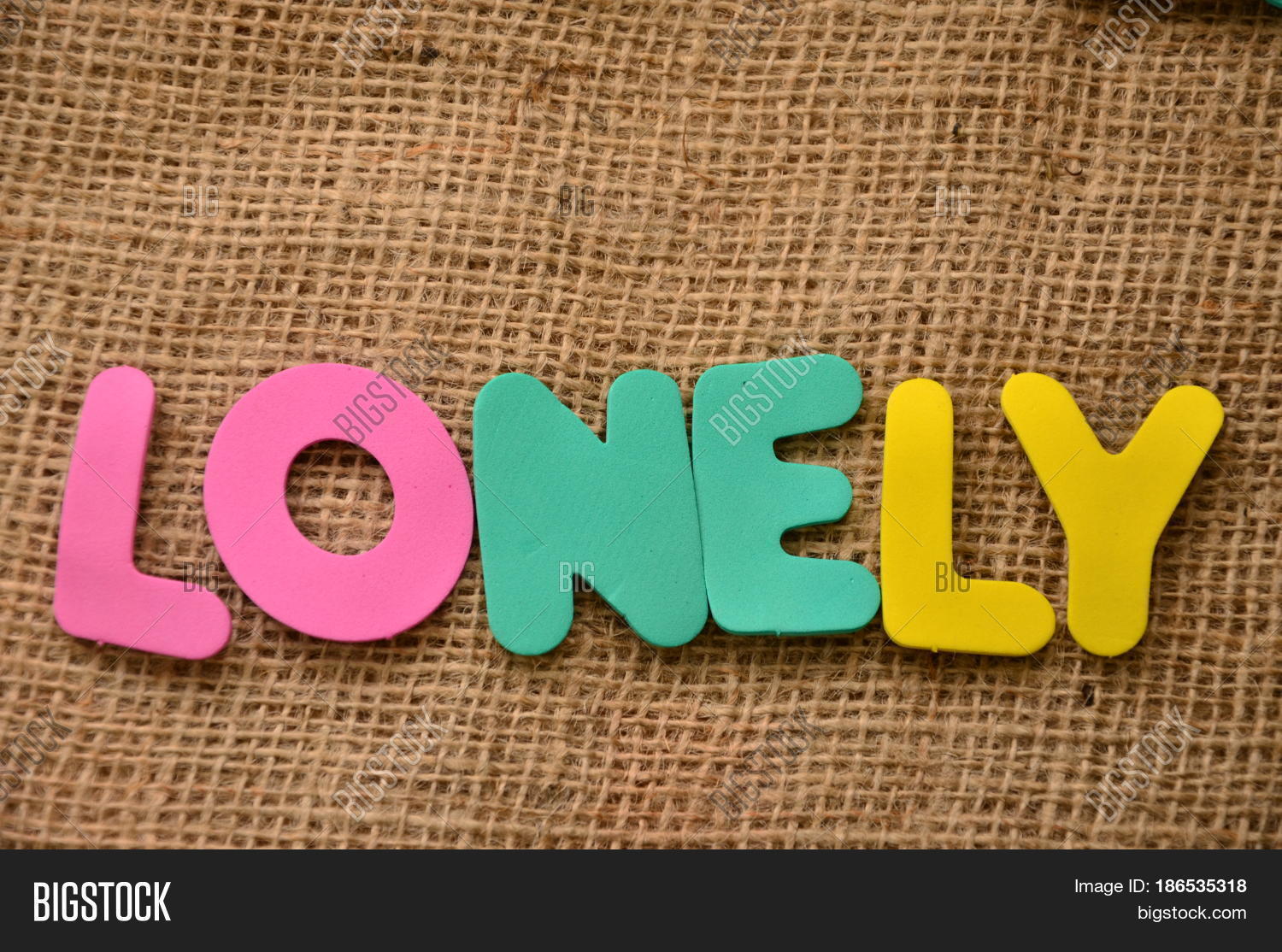 Word Lonely On Abstract Colorful Image & Photo | Bigstock