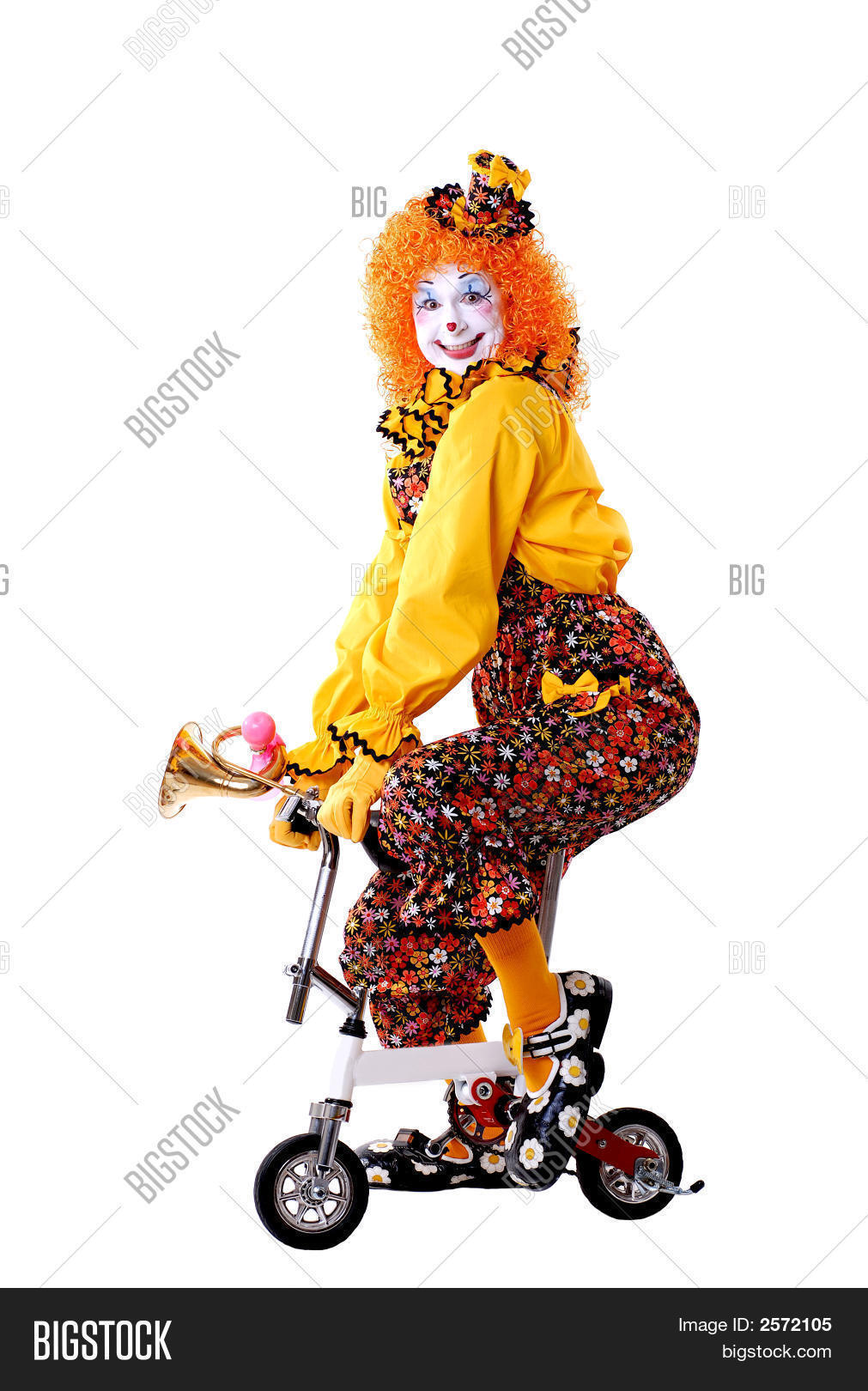 Circus Clown On Small Bike Stock Photo & Stock Images | Bigstock
