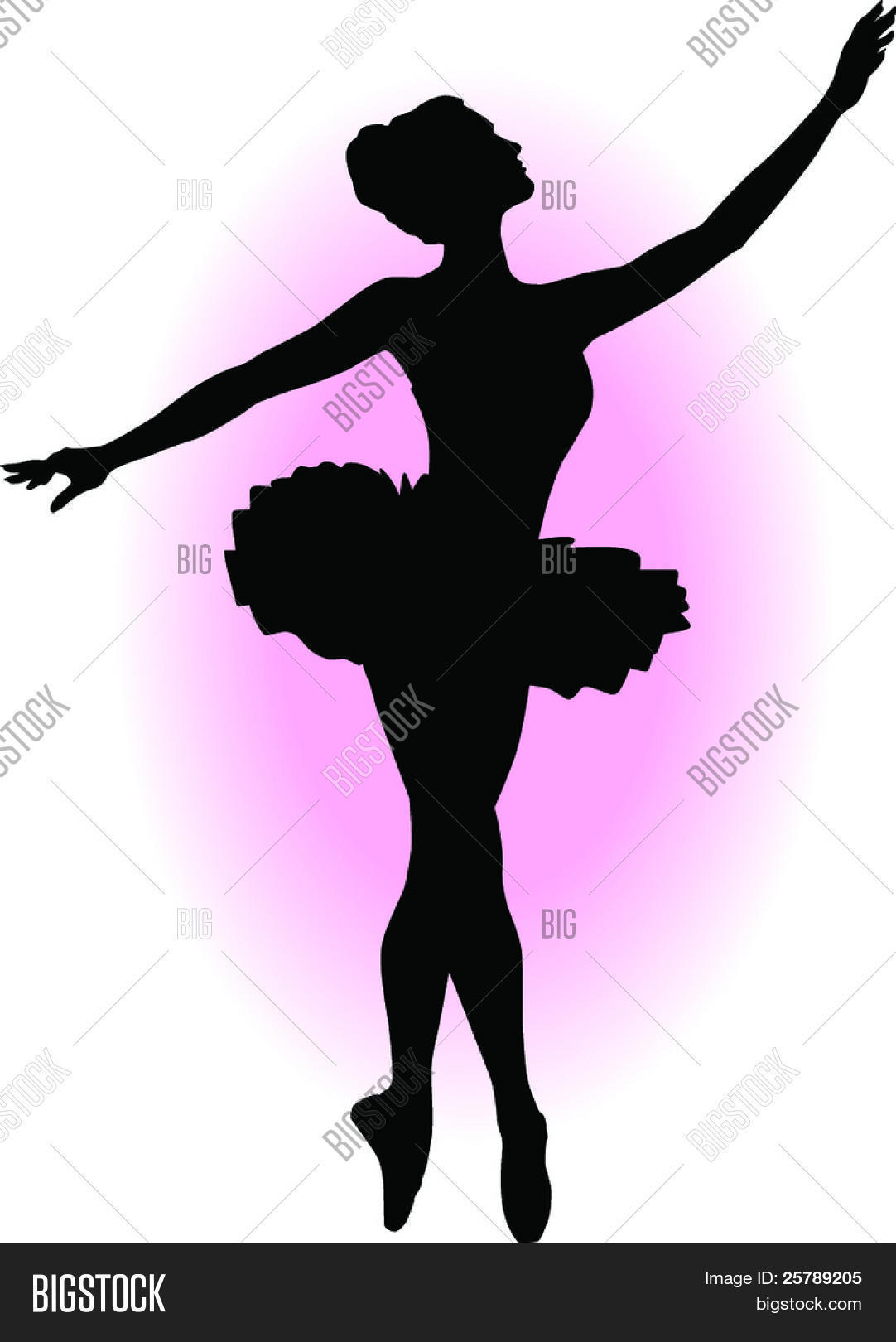 Vector y foto Vector Silueta De Una Bailarina De | Bigstock