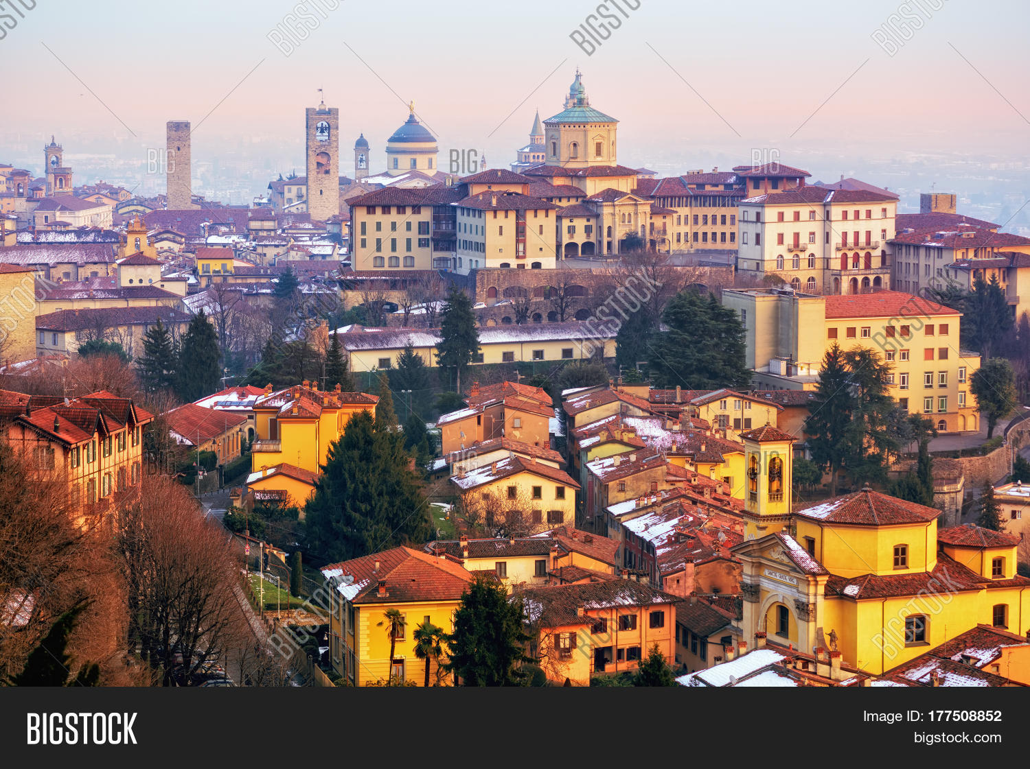 Old Town Bergamo, Lombardy, Italy Image & Photo | Bigstock