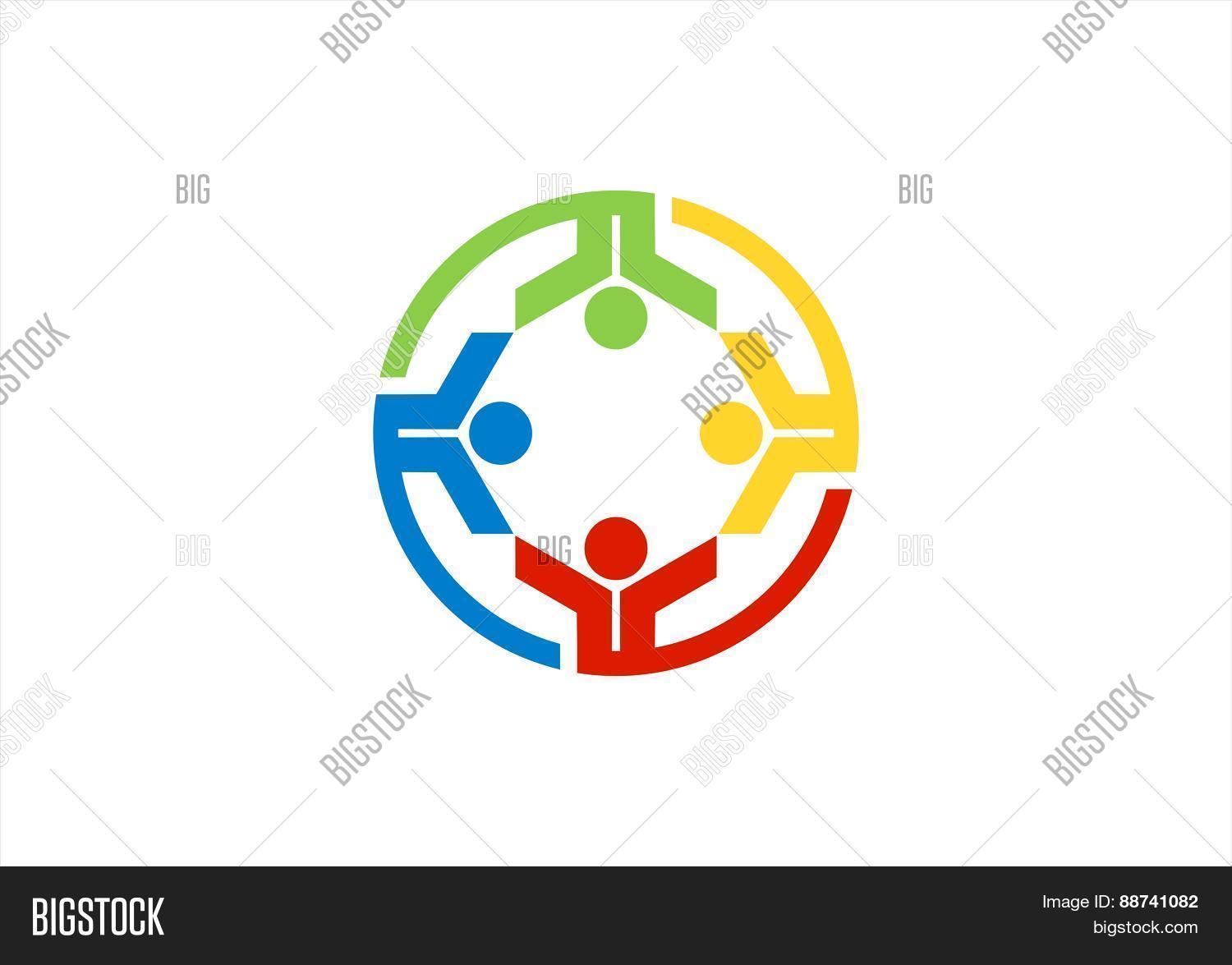 Team Work Logo,circle Education Vector & Photo | Bigstock