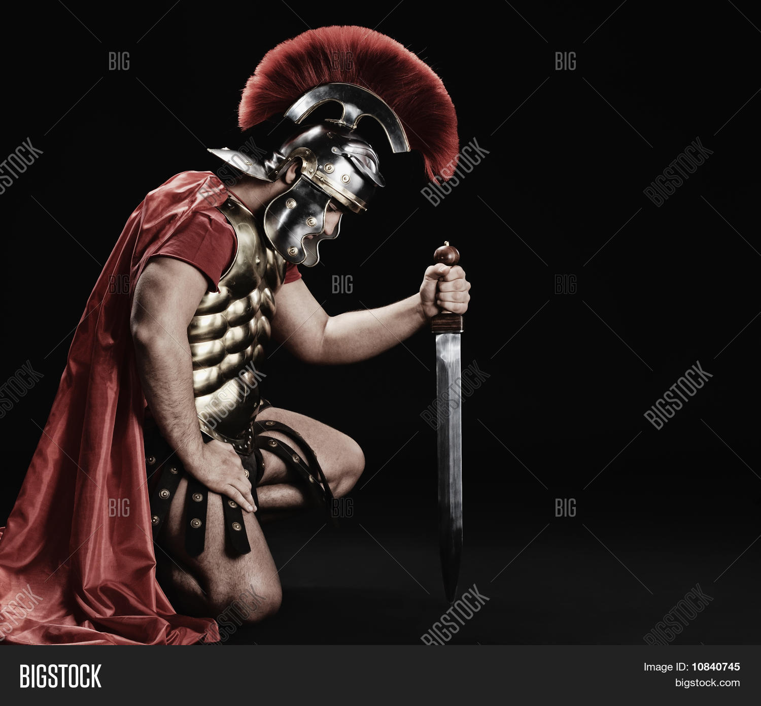 Portrait Legionary Soldier Standing Image & Photo | Bigstock