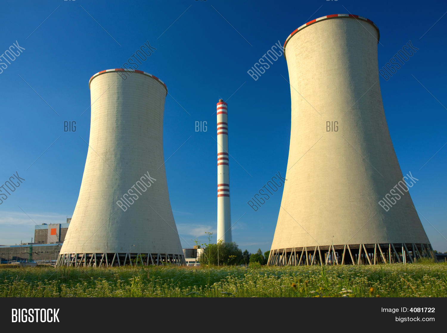 Two Cooling Towers Nuclear Power Image & Photo | Bigstock
