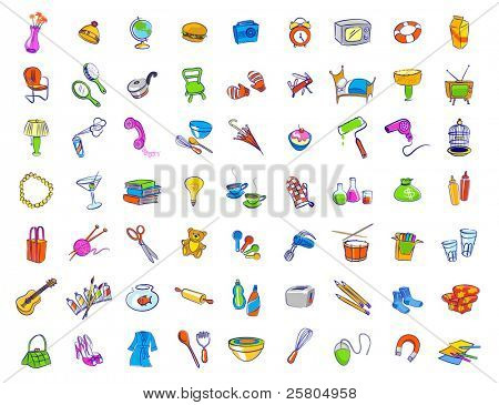 Random household objects Stock Vector & Stock Photos | Bigstock