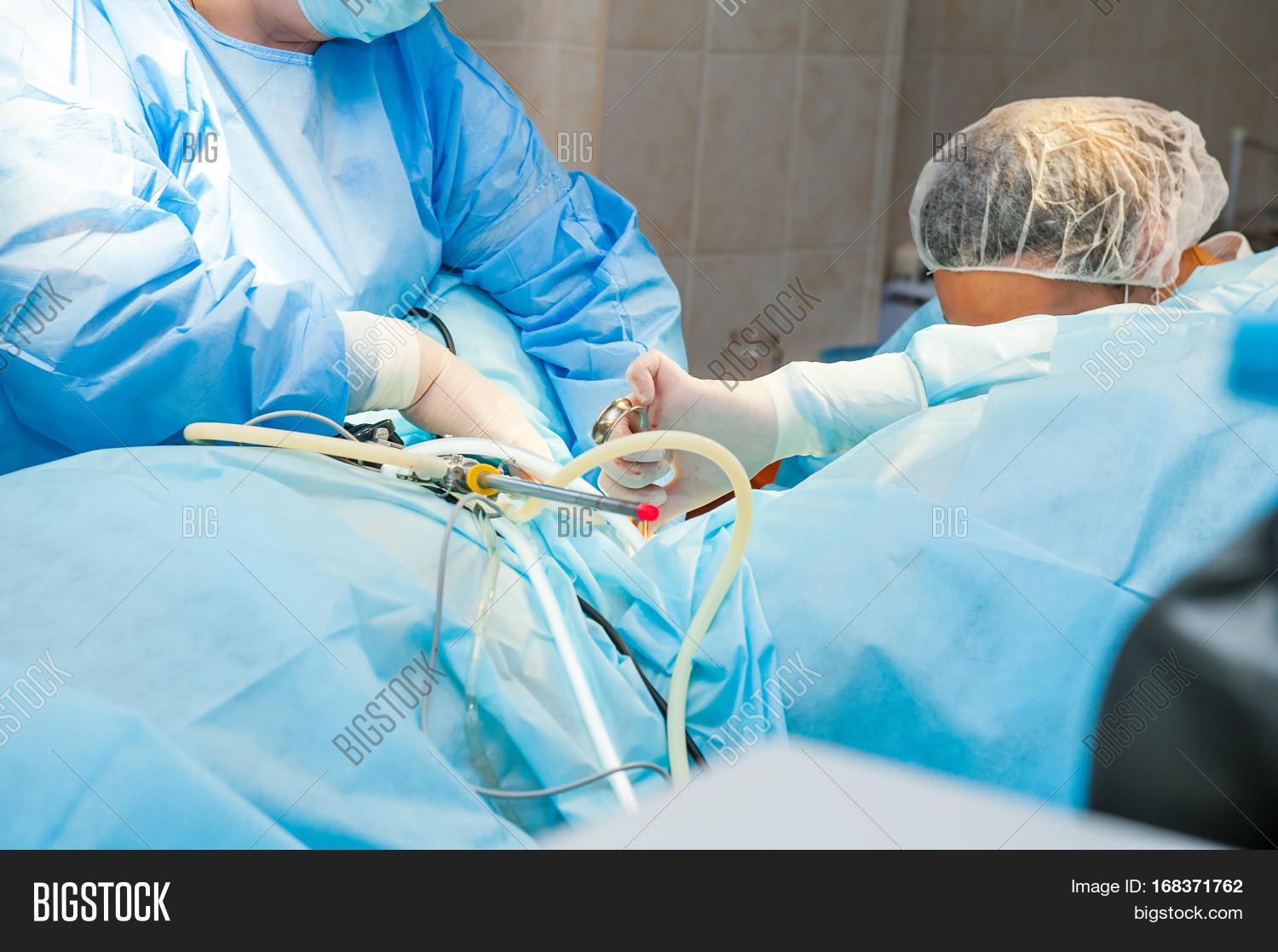 Process Of Gynecological Surgery Operation Using Laparoscopic Equipment ...