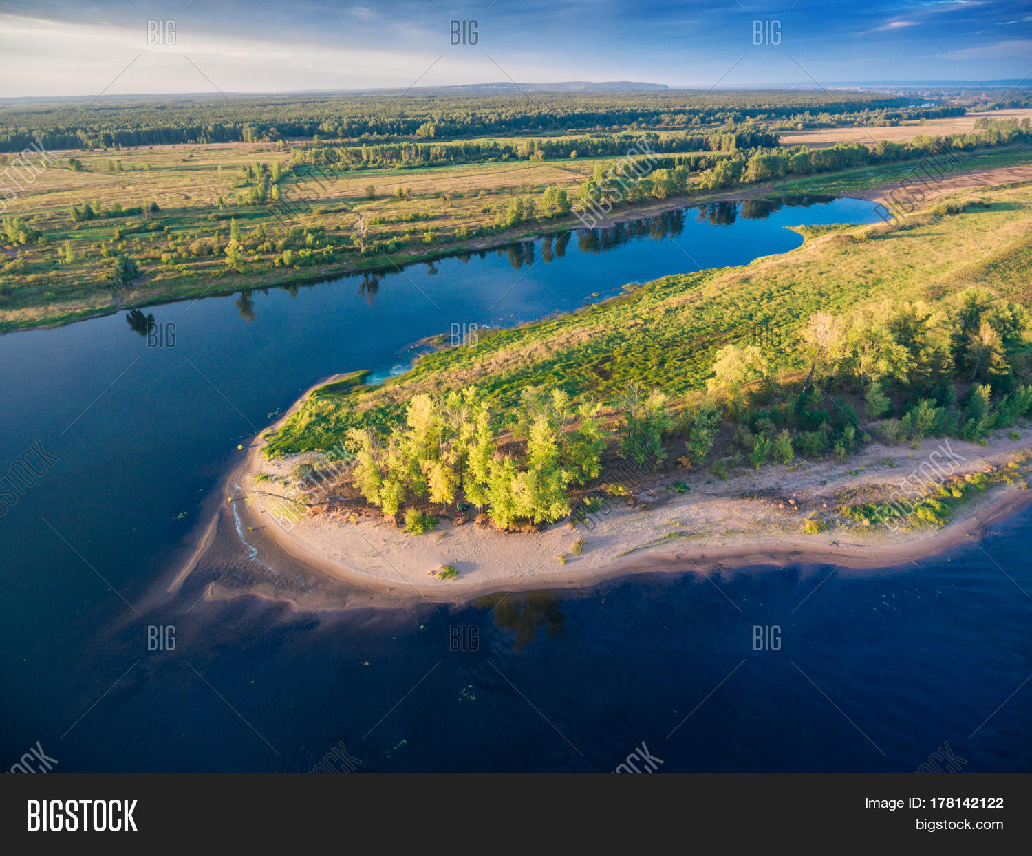Aerial shot of the river of Vyatka, Russia Stock Photo & Stock Images ...