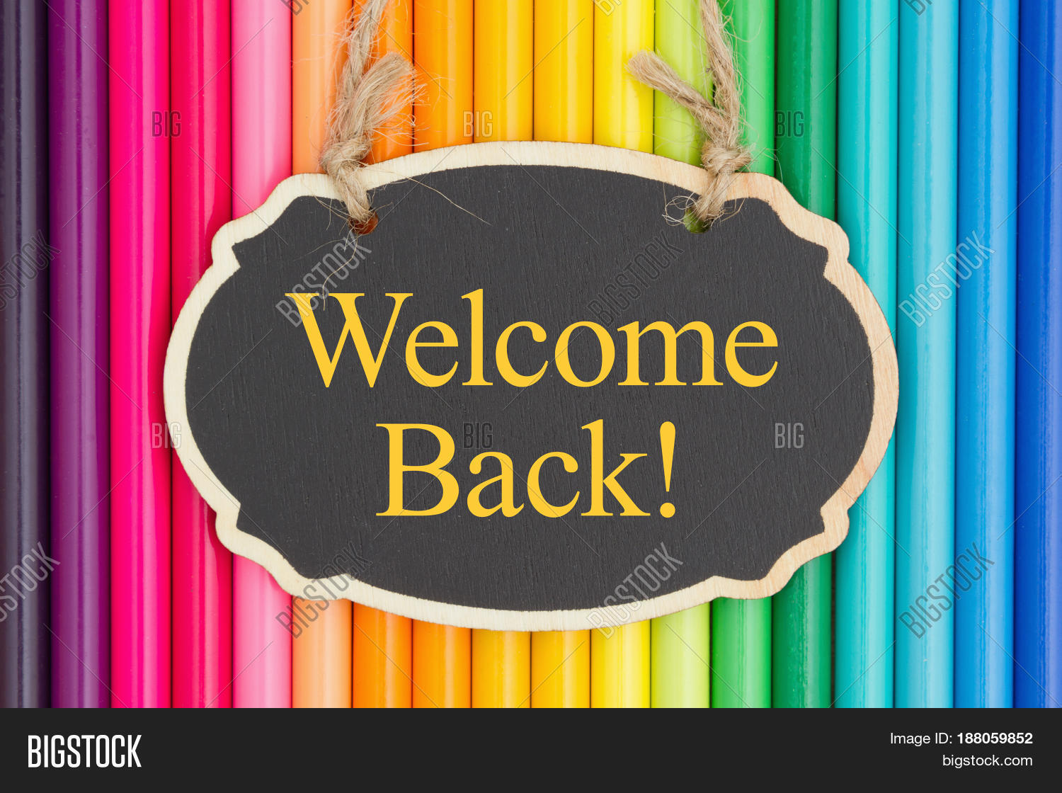 Welcome Back Text On Chalkboard Image & Photo | Bigstock