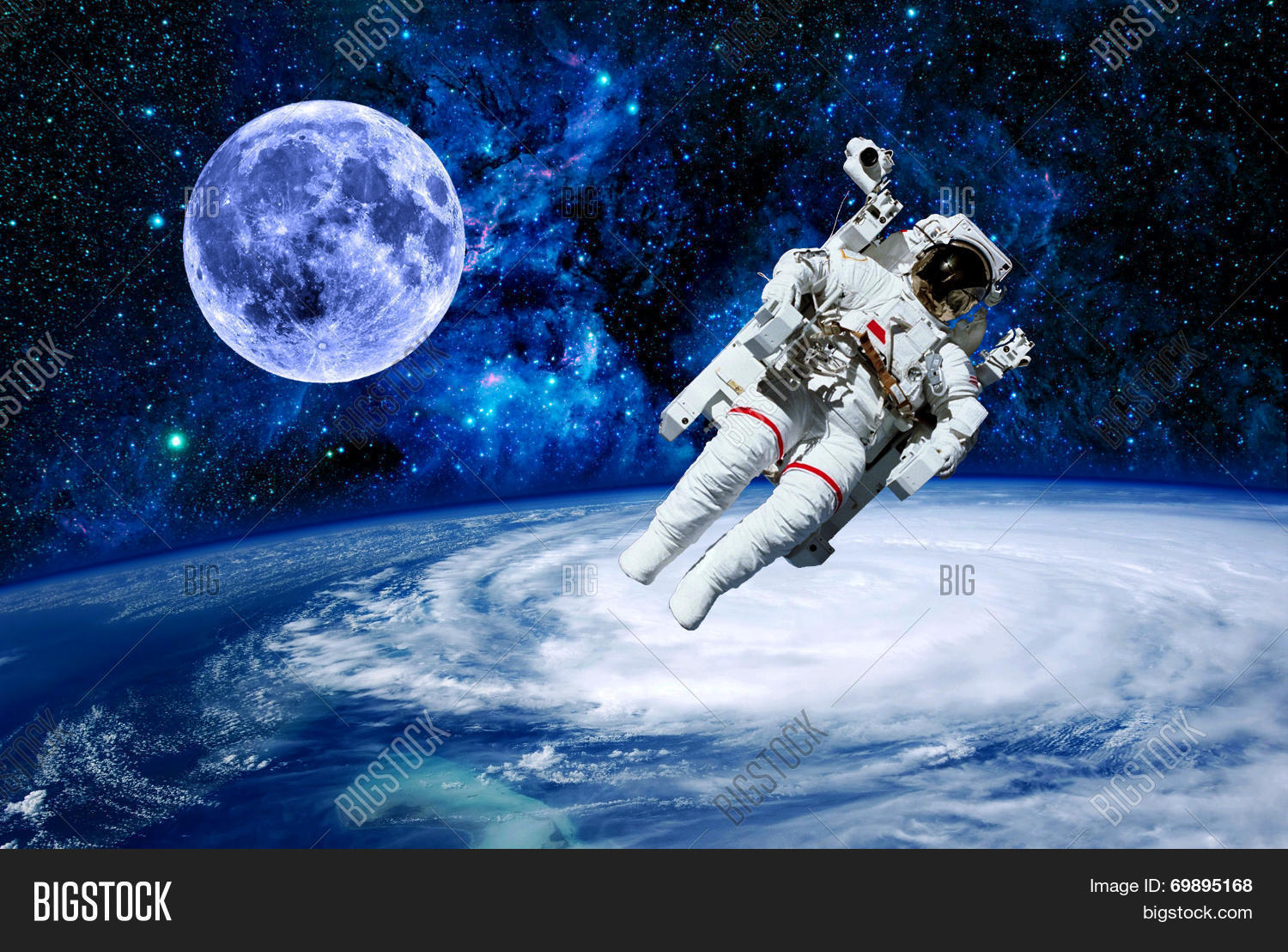 Astronaut Earth Moon Space Stock Photo & Stock Images | Bigstock