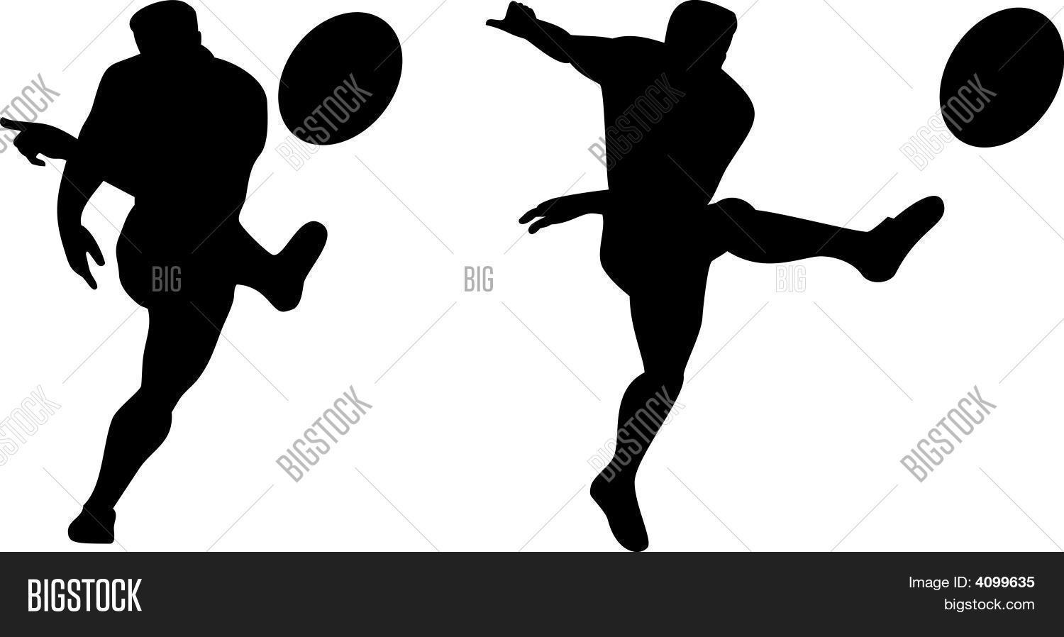 Rugby Player Silhouette Stock Vector & Stock Photos | Bigstock