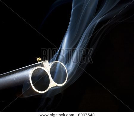 Smoking Double Barrel Shotgun Stock Photo & Stock Images | Bigstock