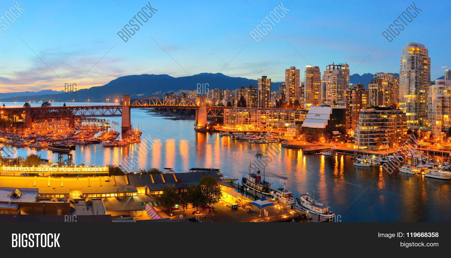 VANCOUVER, BC - AUG 17: Vancouver bay aerial view on August 17, 2015 in ...