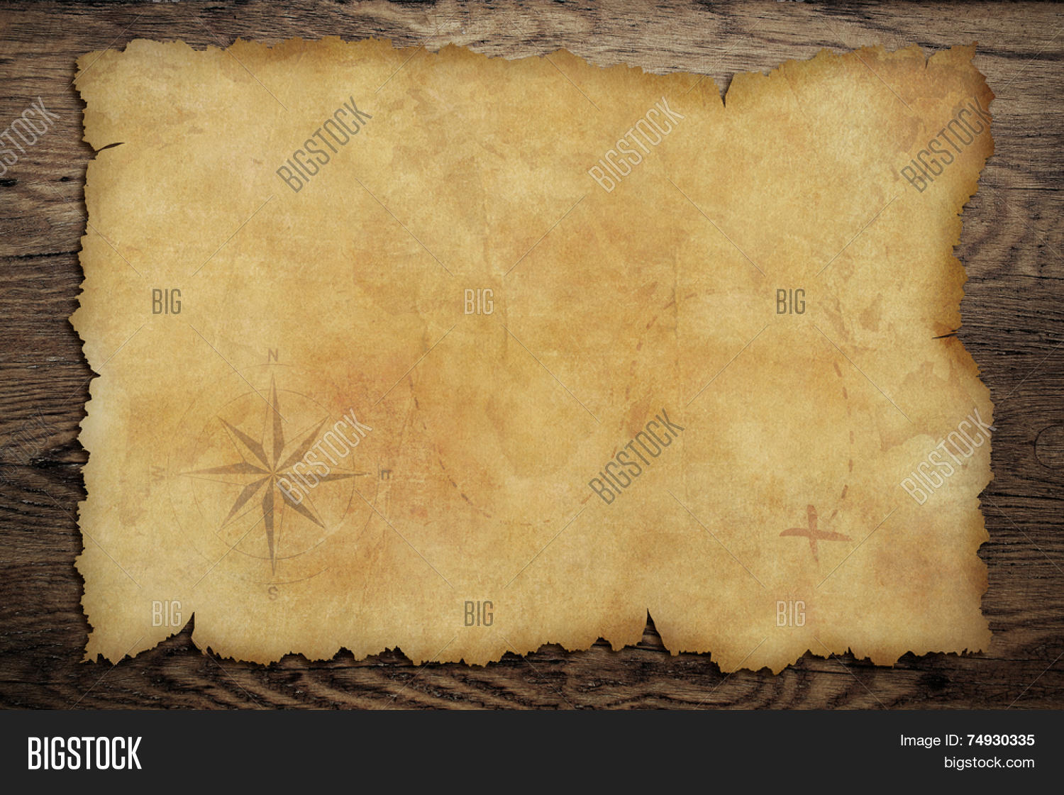 Pirates' Old Parchment Treasure Map Image & Photo | Bigstock