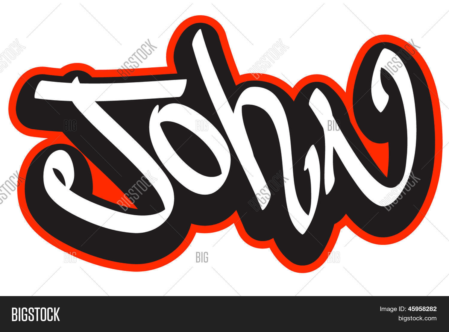 John Graffiti Font Style Name. Hip Vector & Photo | Bigstock