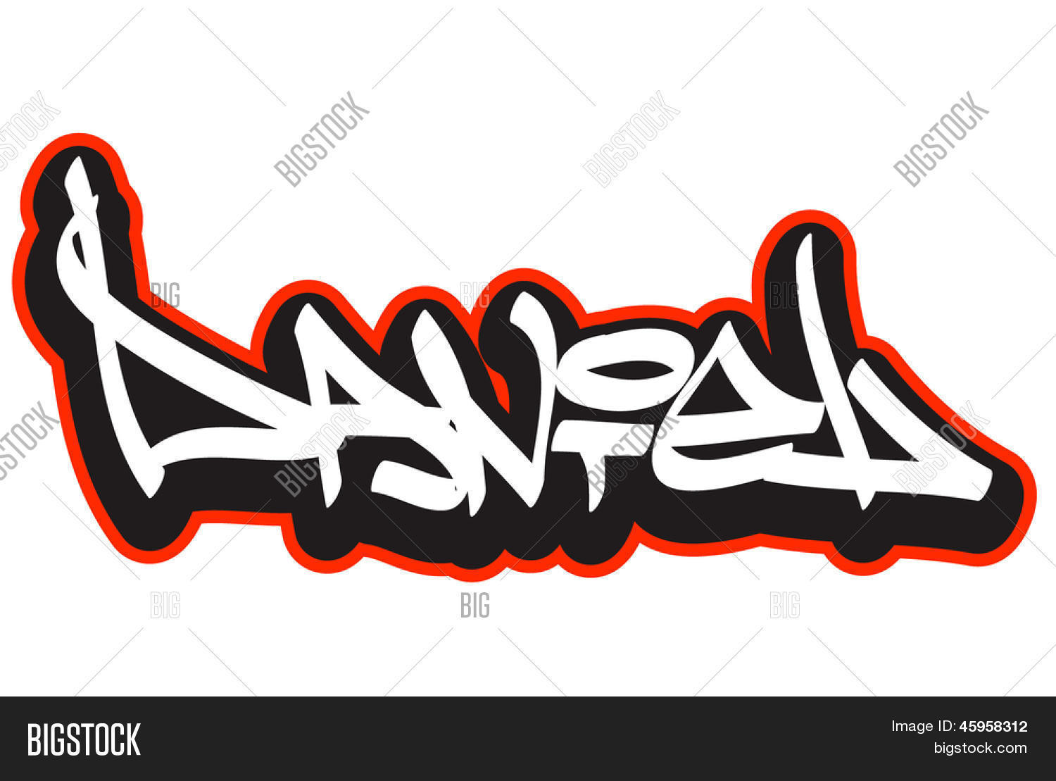 Daniel Graffiti Font Style Name. Vector & Photo | Bigstock