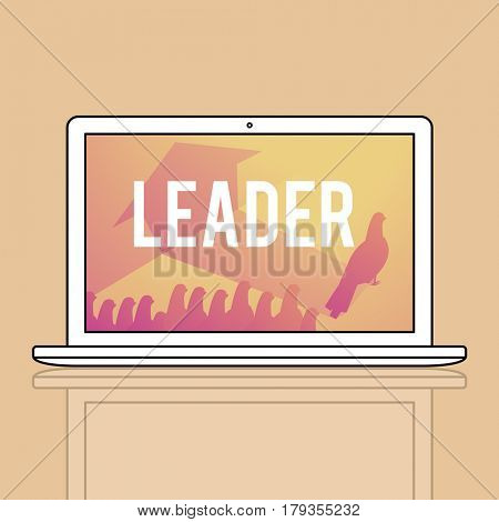 Leadership Leader Lead Outstanding Different Graphic Birds Stock Photo ...