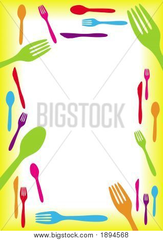 Cutlery Border (Fork, Spoon, Knife) Image & Photo | Bigstock